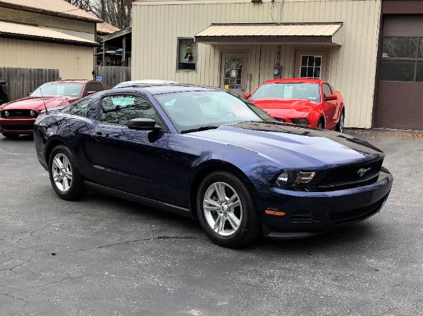 2012 Blue Ford Mustang V6 with 65,800 miles