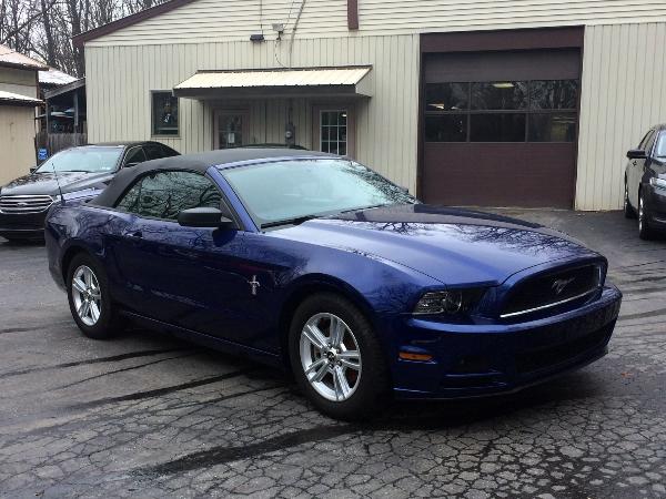 2014 Blue Mustang Convertible w/ Black Top